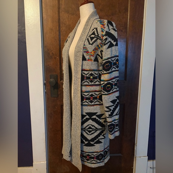 Anthropologie | Sweaters | Northern Angel Boho Aztec Tribal Rainbow ...